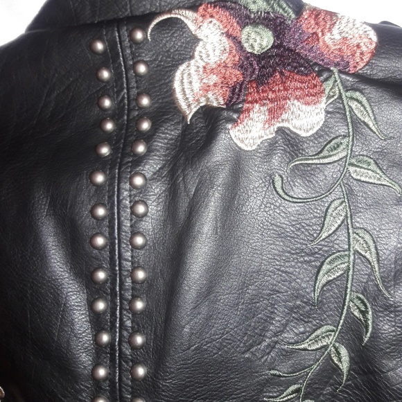 Blank NYC | Other | The Blank Nyc Black Embroidered Vegan Jacket | Poshmark